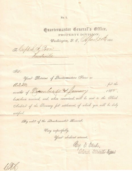 CIVIL WAR DOCUMENT – Fagan Arms
