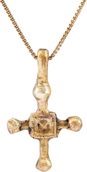 FINE MEDIEVAL EUROPEAN CONVERT’S CROSS NECKLACE, 9th-10th CENTURY ...