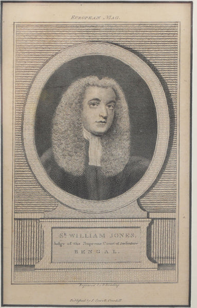 ORIGINAL ENGLISH LITHOGRAPH, SIR WILLIAM JONES – Fagan Arms