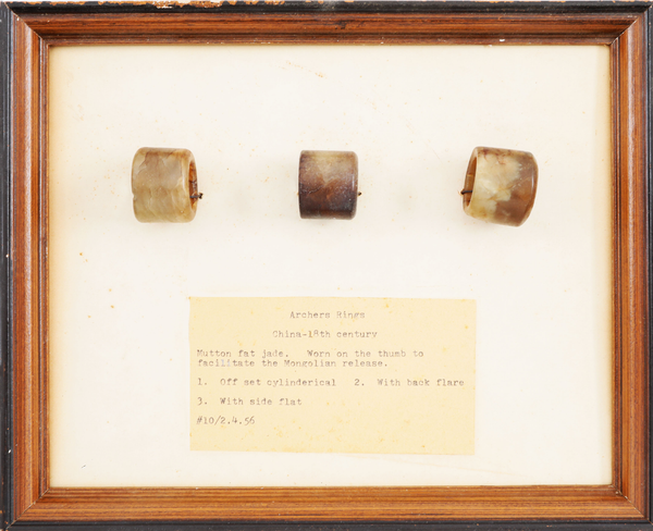 18TH CENTURY CHINESE JADE ARCHER’S RINGS – Fagan Arms