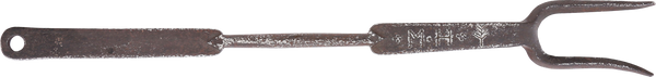 FINE COLONIAL AMERICAN FORGED IRON COOKING FORK C.1650-1750 – Fagan Arms